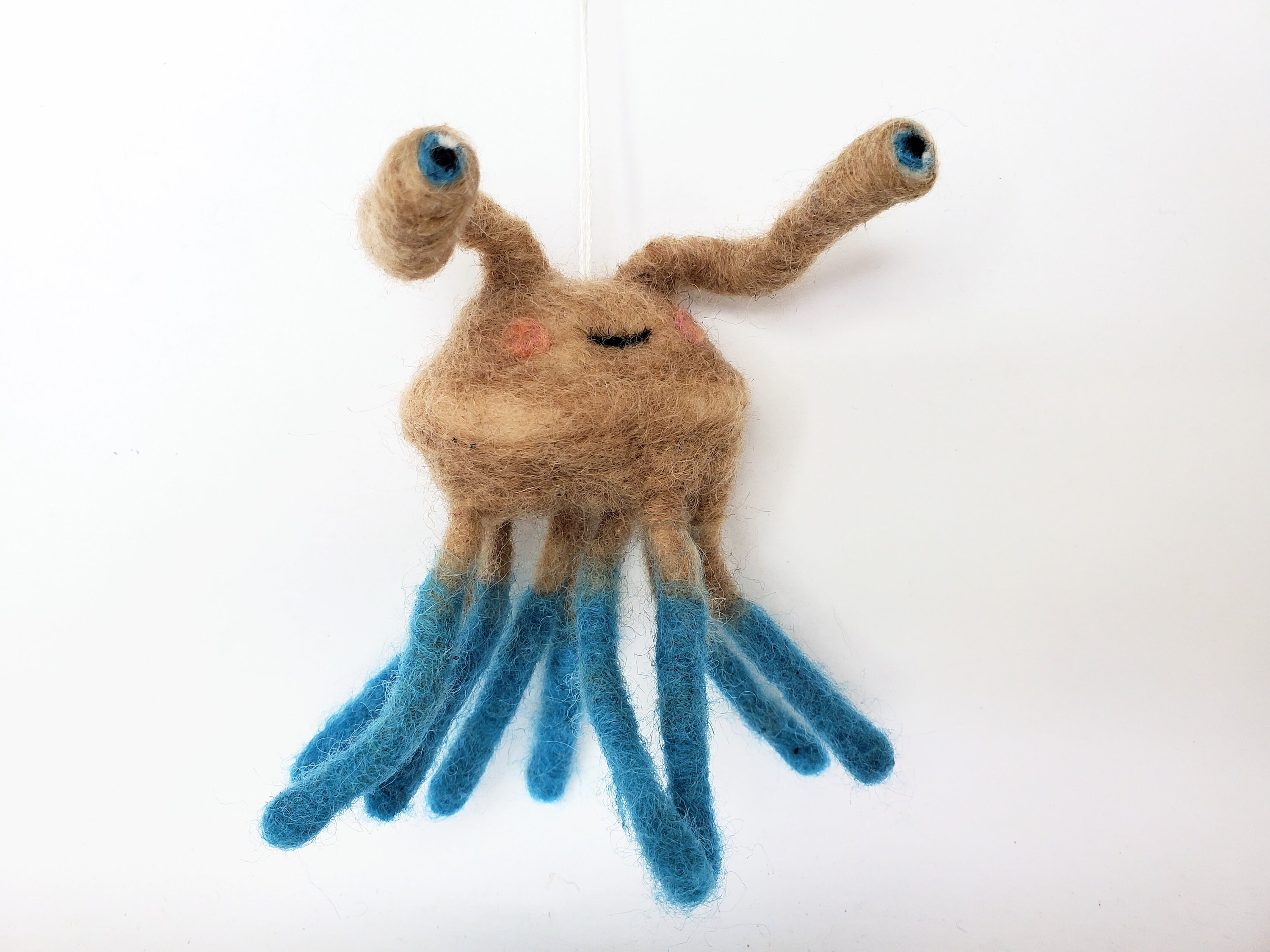 Needle Felted Flumph, Cute Monster Hanging Ornament. Gift for Nerds ...