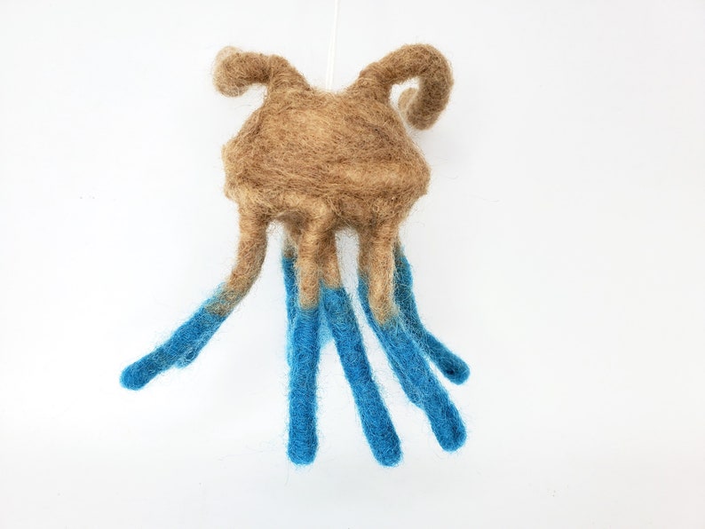 Needle Felted Flumph, Cute Monster Hanging Ornament. Gift for Nerds ...