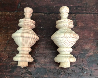 Large Wood Finials | Etsy