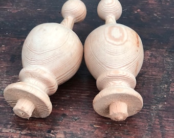 Large Wood Finials | Etsy