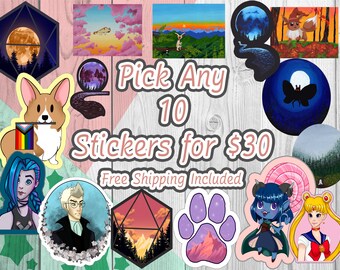 Pick Any 2 Stickers Pack Pick Your Own Stickers Pack Pick - Etsy