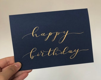 Navy Blue Card | Etsy
