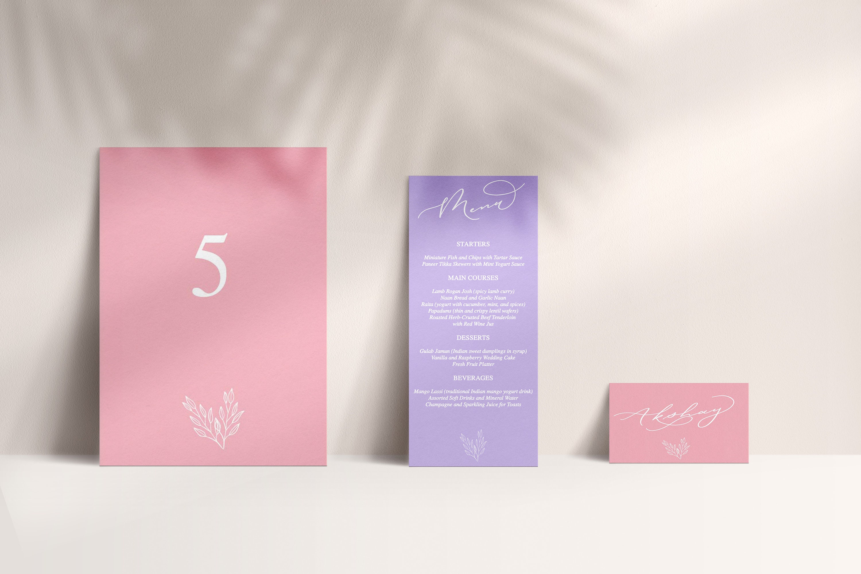Pastel Pink & Purple Wedding Invitation Card - Etsy