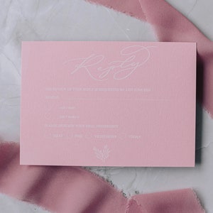 Pastel Pink & Purple Wedding Invitation Card - Etsy