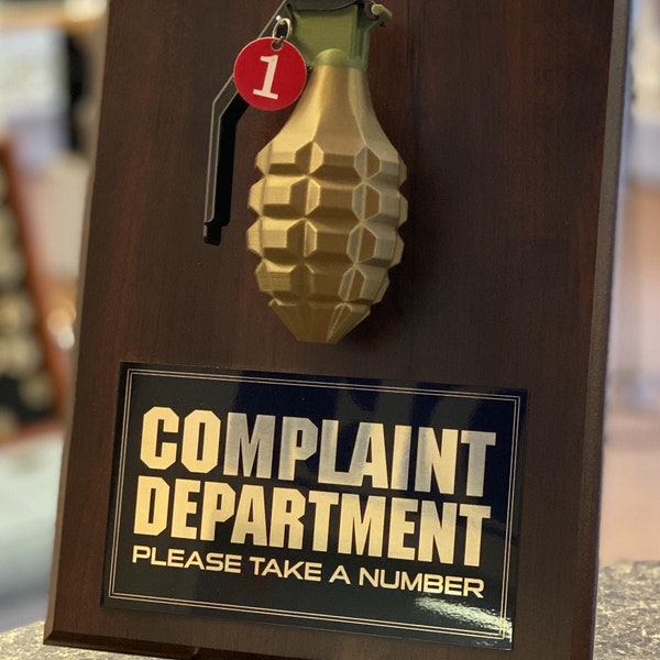 Complaint Department Grenade - Etsy