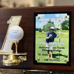 Golf Hole in One Plaque 8x10 | Color Picture Sublimation | Golfer ...