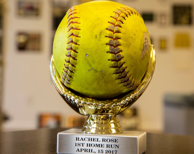 SOFTBALL Display, HOME RUN or Game Holder, Autographed Ball Display - Etsy
