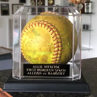 Softball and Baseball First Homerun (or Home Run) Frame and Ball Holder ...