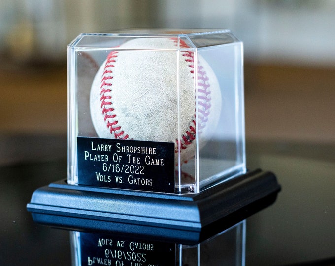 Handmade Baseball Display Shelf. Baseballs and Plastic Cases - Etsy