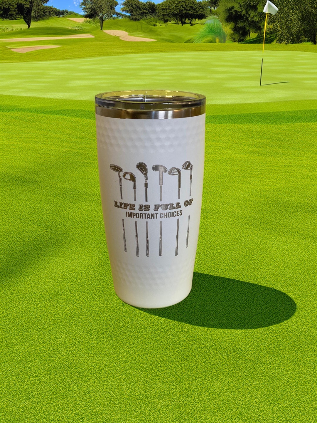 Golf Dimple Tumbler | Gift for Dad 20 Oz - Etsy