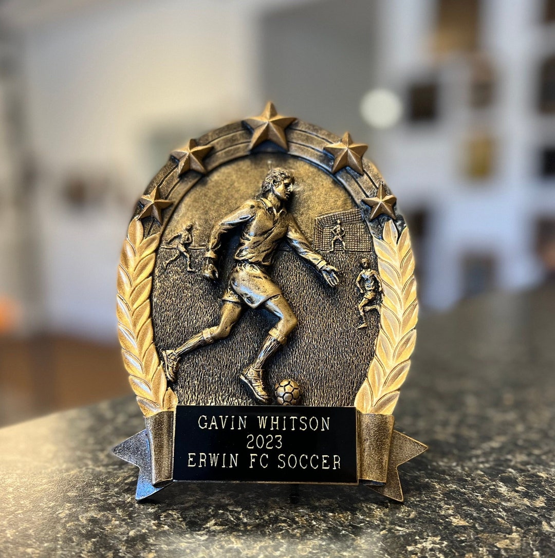 Soccer Star Trophy | Resin Soccer Custom Award | Youth Soccer - Etsy