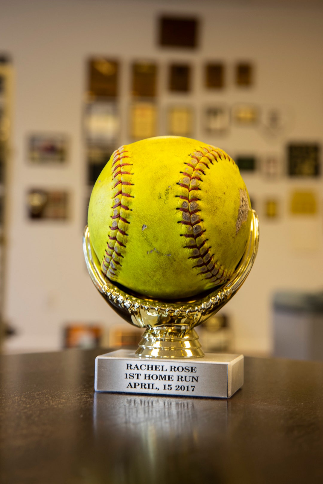 SOFTBALL Display, HOME RUN or Game Holder, Autographed Ball Display - Etsy