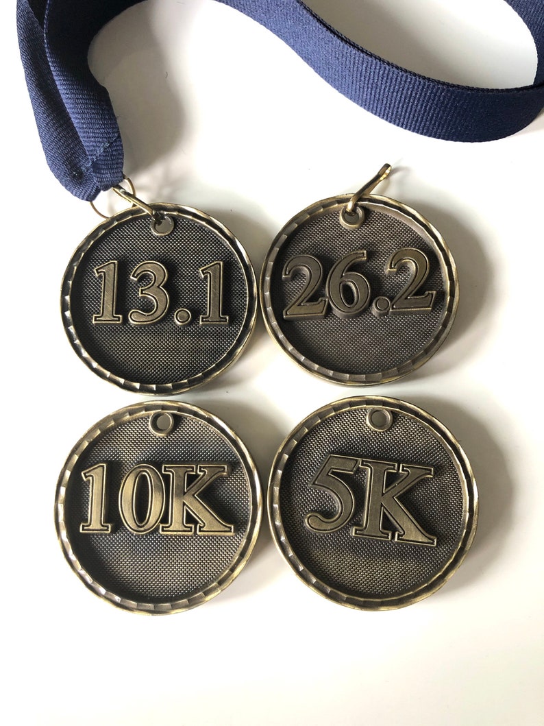 Race Medallion With Ribbon and Free Engraving Half Marathon | Etsy