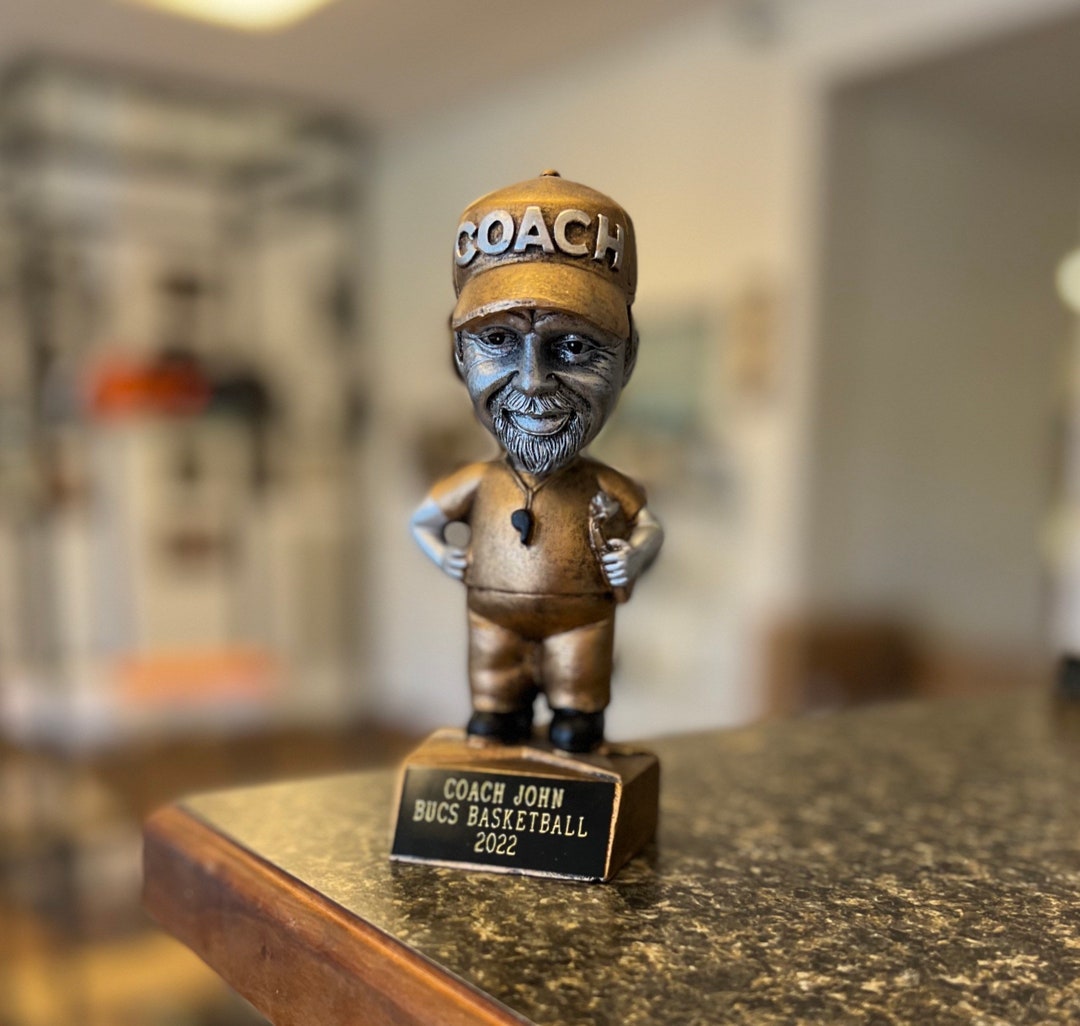 Coach Appreciation Gift (male) | Coach Trophy Bobble Head Paper Weight ...