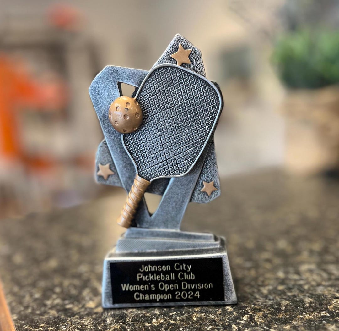 Pickleball Resin Trophy | Pickle Ball Custom Resin Award | Tournament ...
