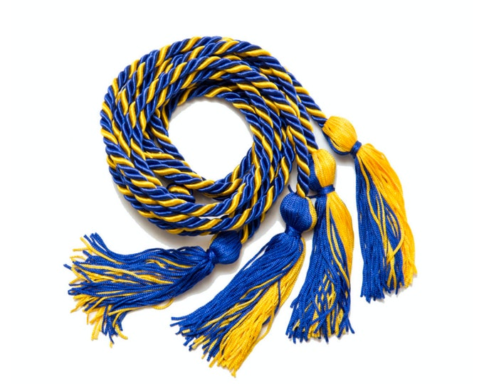 Blue and Gold Graduation Honor Cord | (SET of 1 OR 2) | Honor Society ...