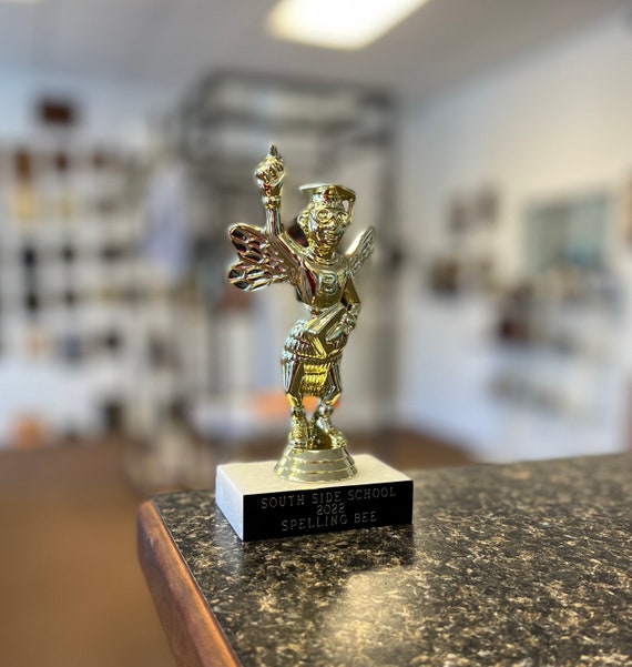 SPELLING BEE Trophy and Free Engraving Spelling Contest | Etsy