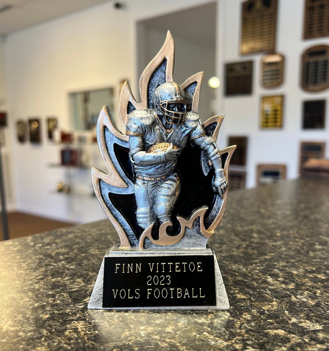 Football Resin Trophy | Flame Football Custom Resin Award | Youth ...