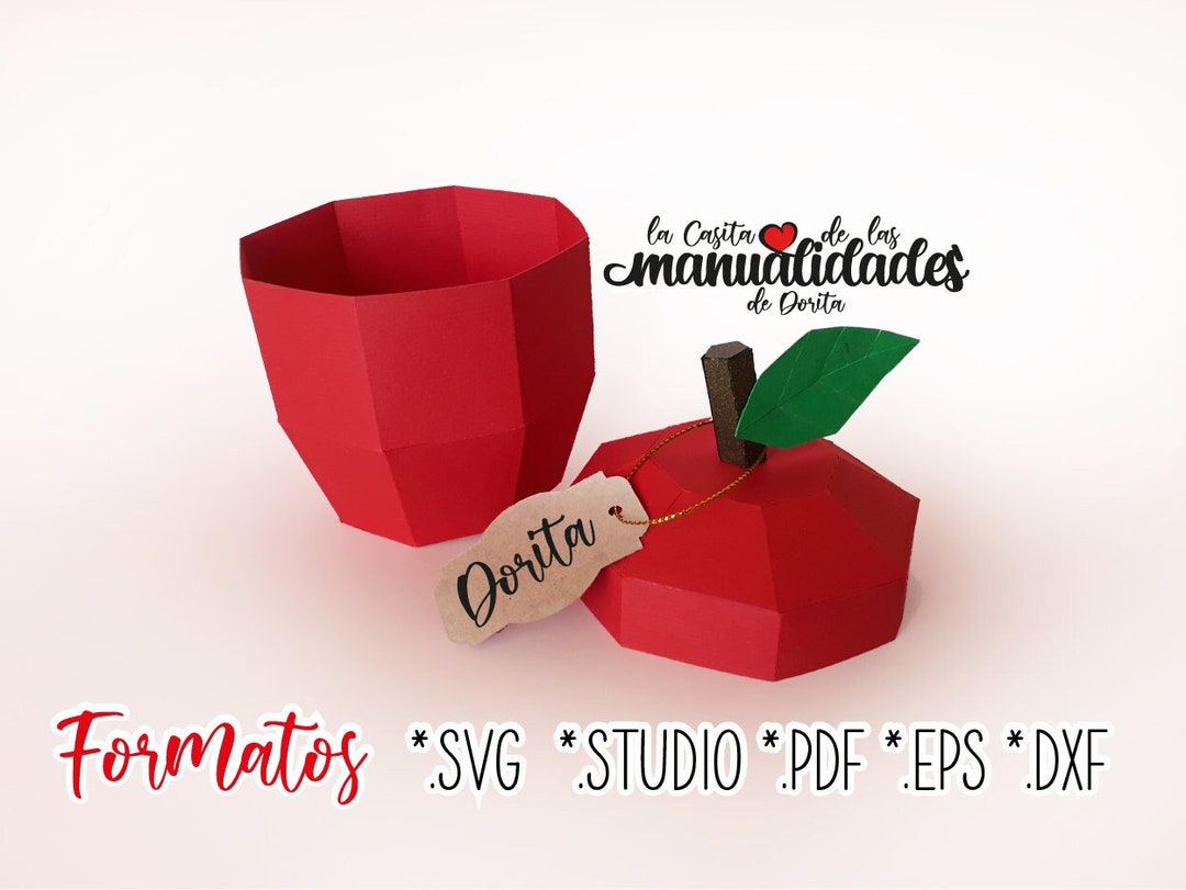 APPLE BOX Template .SVG, Teacher Present, Teacher Box, Apple, Teacher ...