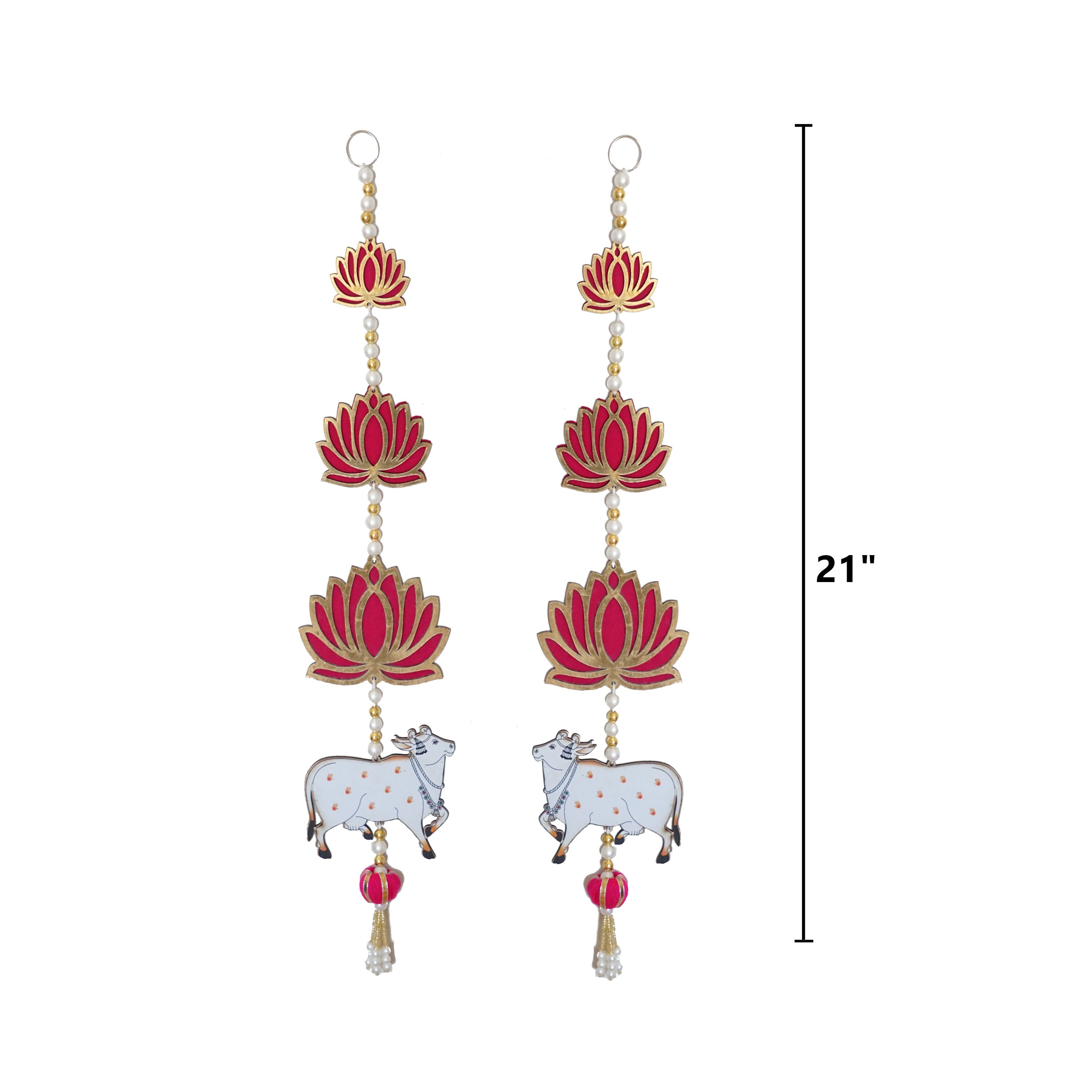 Diwali Special Pair of 2 Strings of COW & LOTUS HANGINGS - Etsy