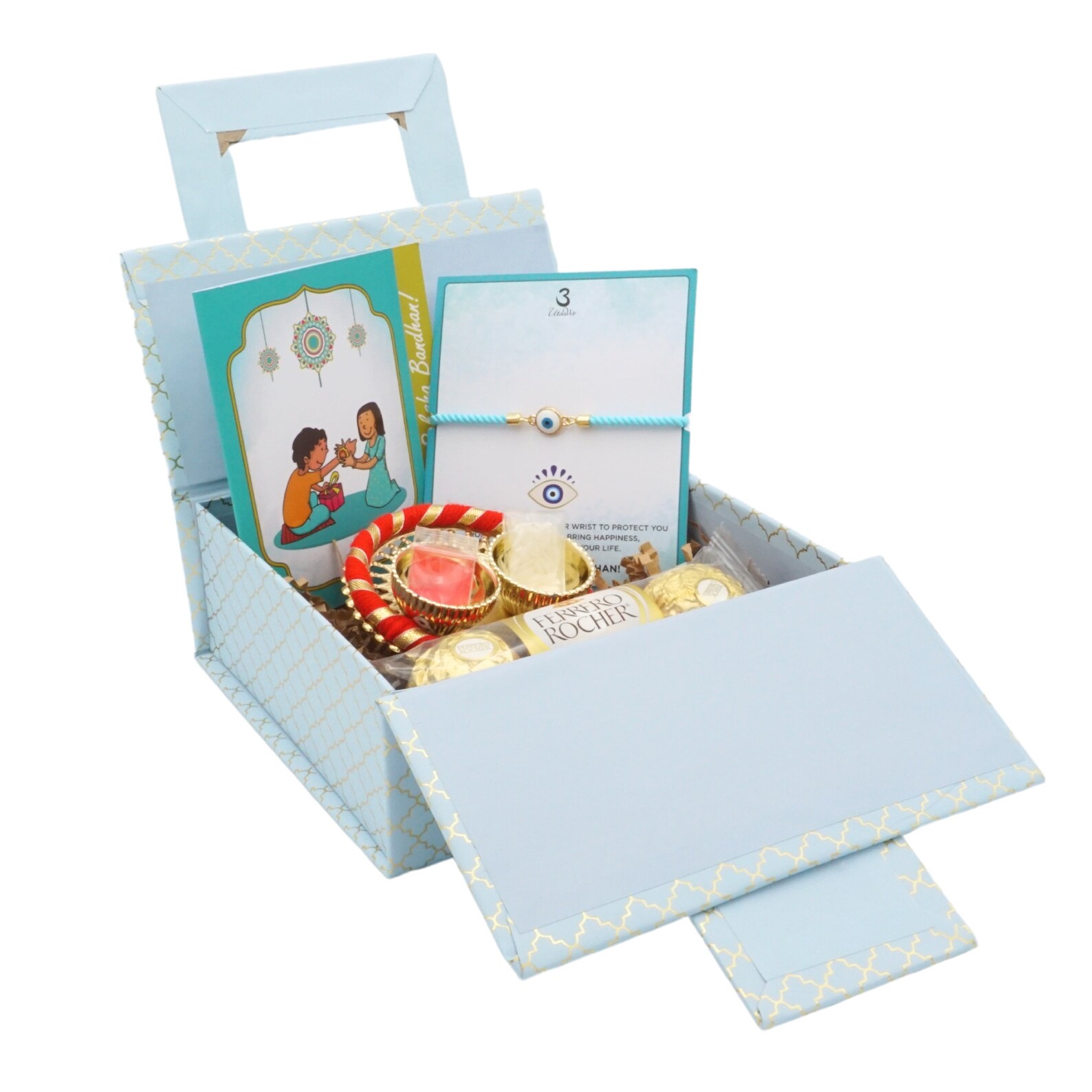 Utsawe Rakhi Gift Box | Gift Box With a Graceful Evil Eye Rakhi Inside ...