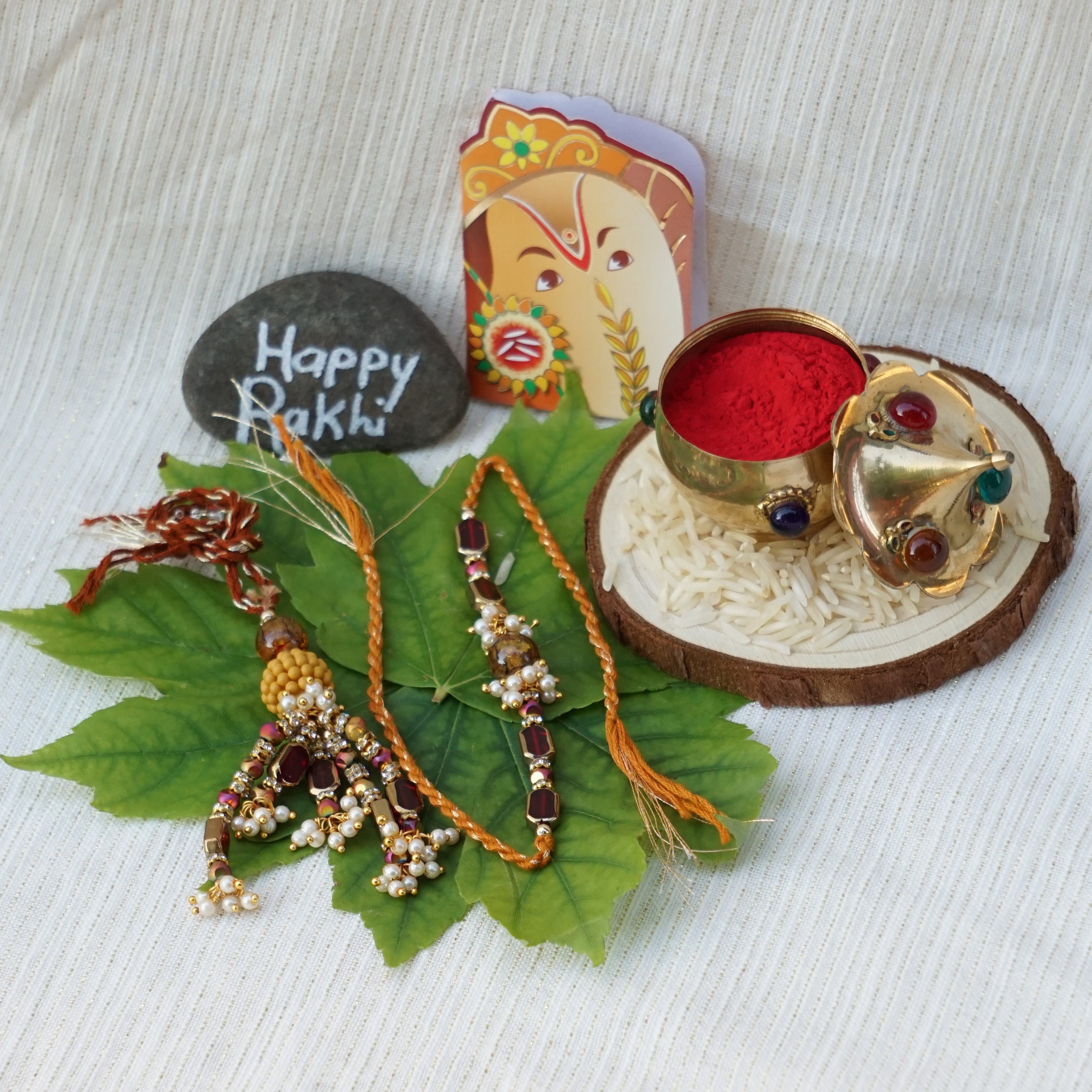 Utsawe Rakhi Gift Box | Gift Box Crafted in Wood With Adorable Couple ...