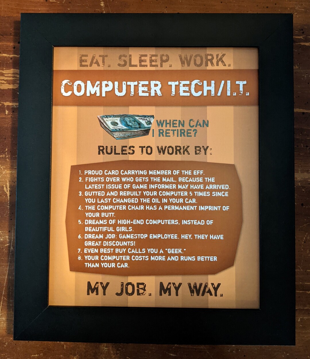 Computer Tech IT Job Framed Plaque - Etsy