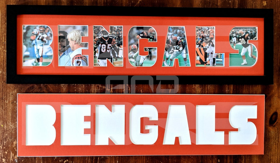 Cincinnati BENGALS Custom Cut Mat (with Option to Frame) - Etsy