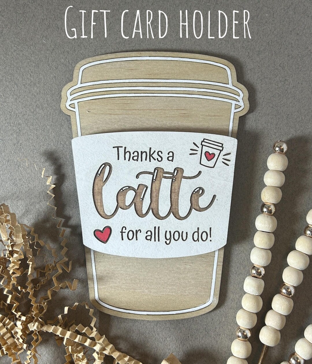 Gift Card Holder Coffee Lover | Teacher Gift | Thanks A Latte for All ...