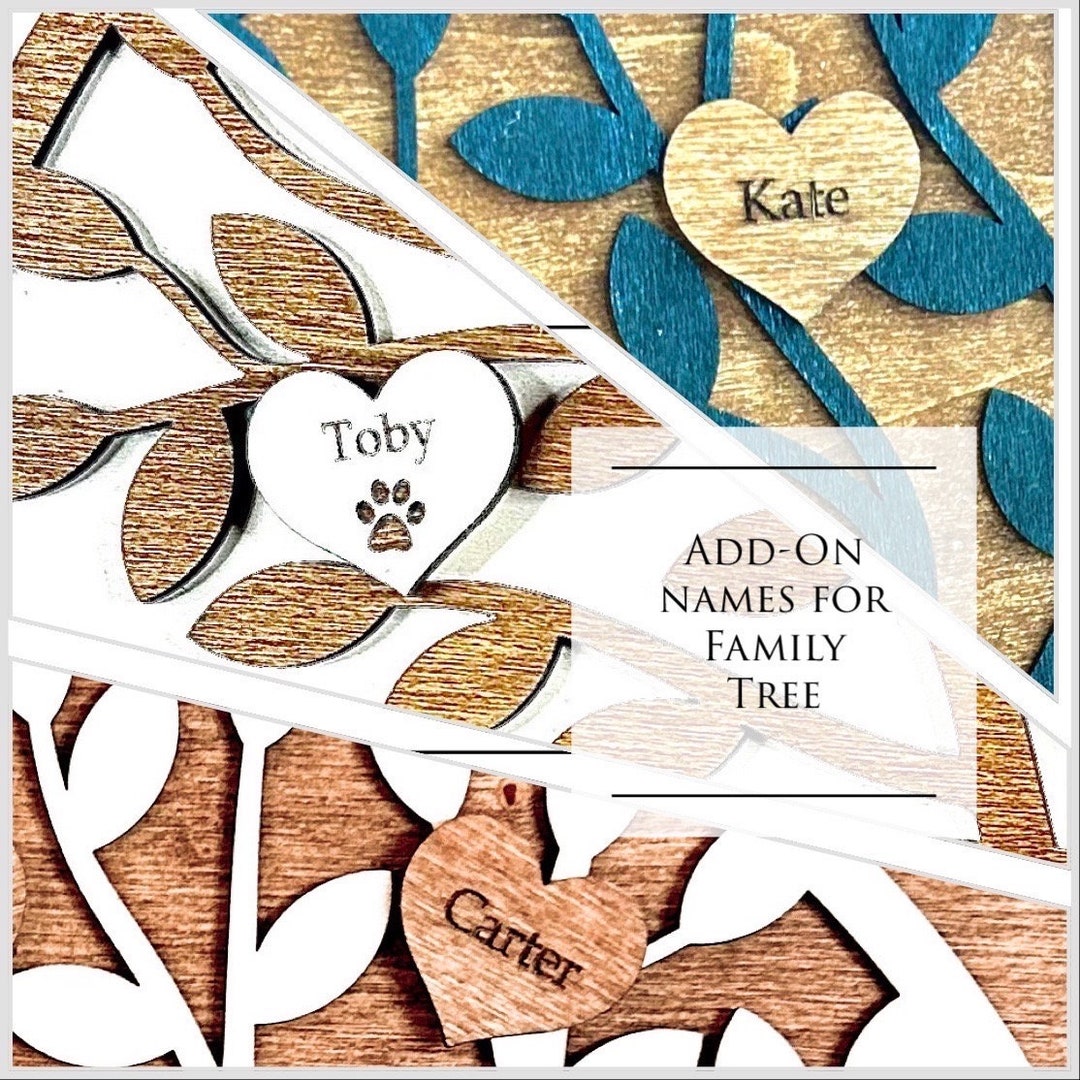 Personalized Family Tree Hearts - to Add Additional Names to an ...