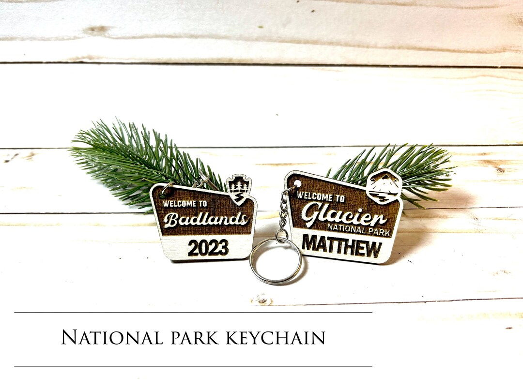 Personalized National Park Gifts National Park Keychain Customized ...