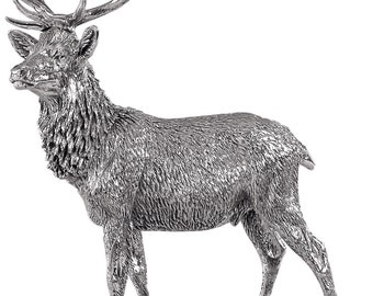 Silver Stag Statue - Etsy