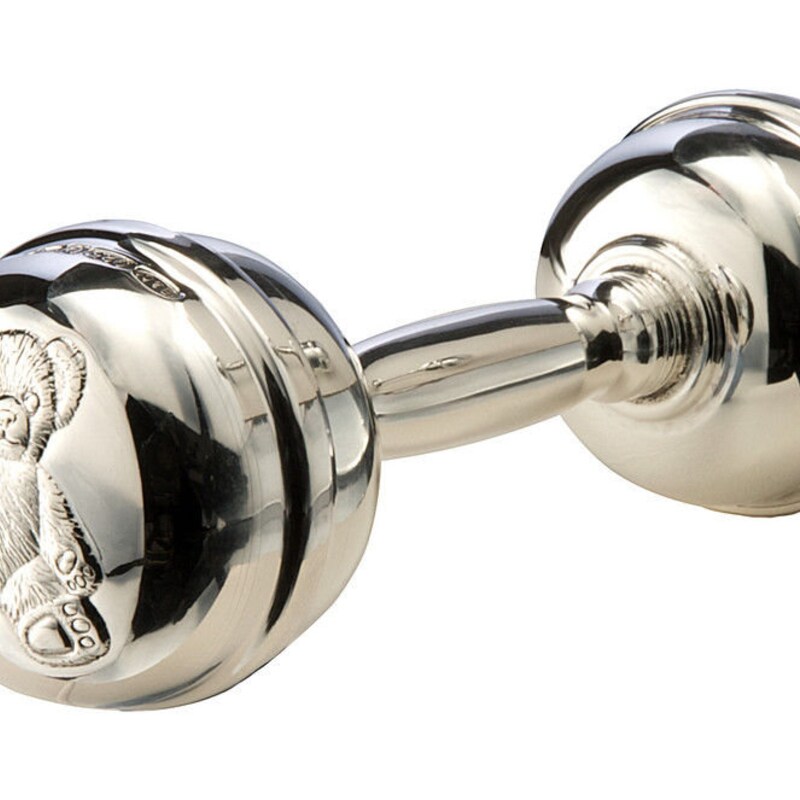 Silver Baby Rattle - Etsy
