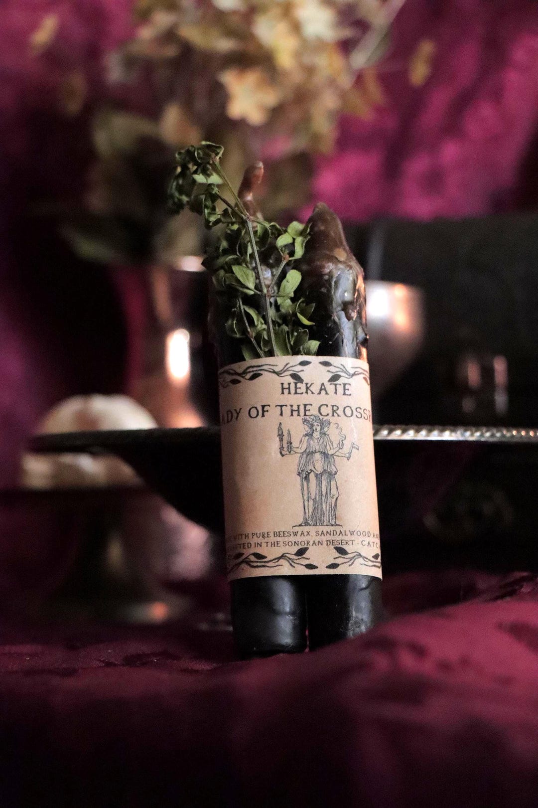 Hekate of the Crossroads - Ritual Beeswax Hand-dipped Candle - Etsy