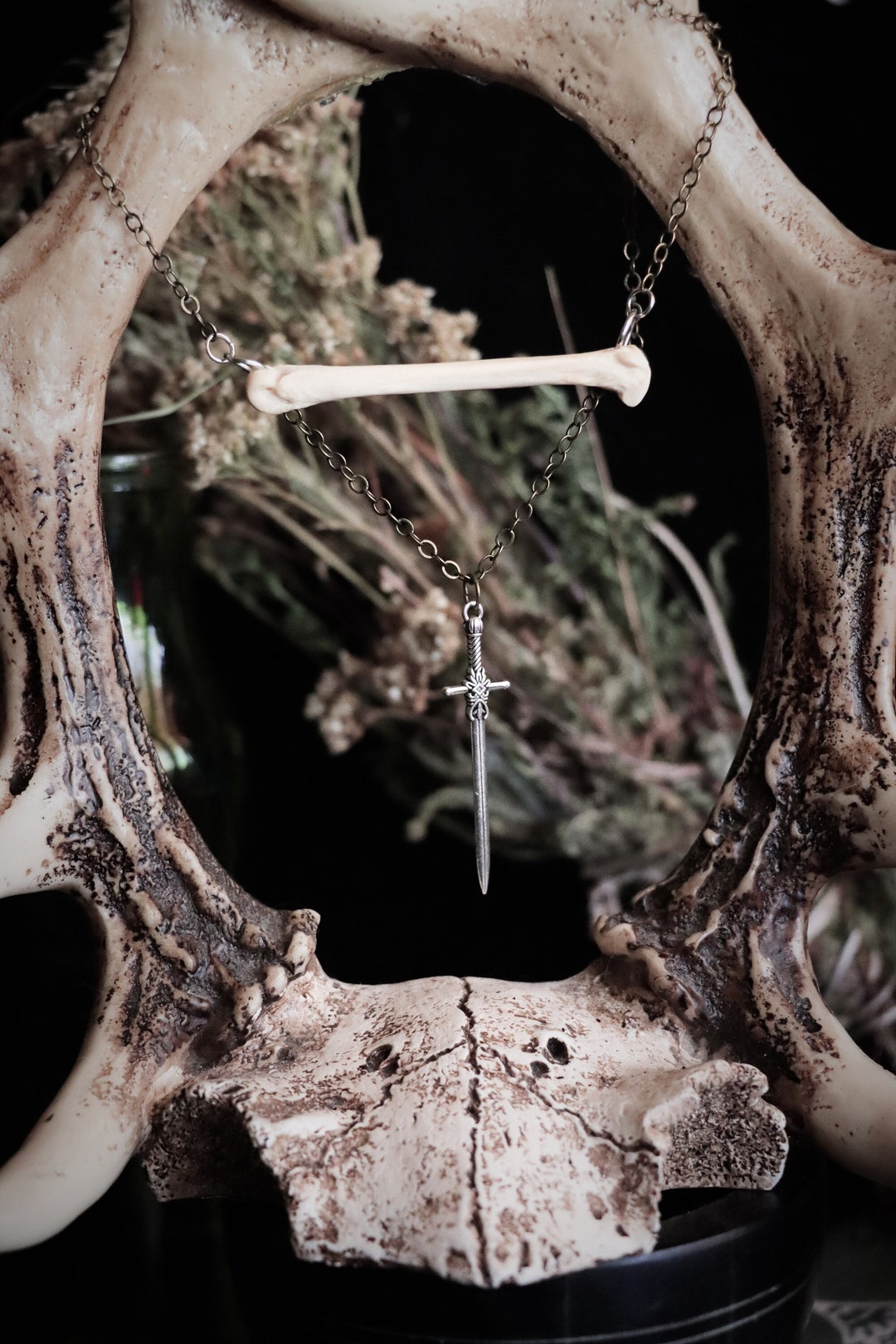 Coyote Bone Necklace Real Bone Jewelry Pagan Witchcraft Real Coyote Bone Goth Jewelry - Etsy