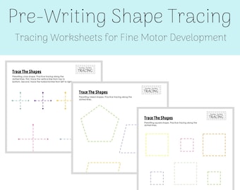 Prewriting Fine Motor Tracing Worksheets, Line Tracing Sheets ...