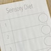Sensory Diet Chart, Sensory Activities Tracking Sheet, Sensory Diet ...