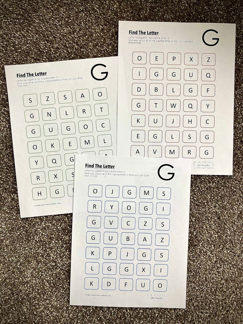 Letter Recognition Worksheets, Alphabet Learning Worksheets, Preschool ...