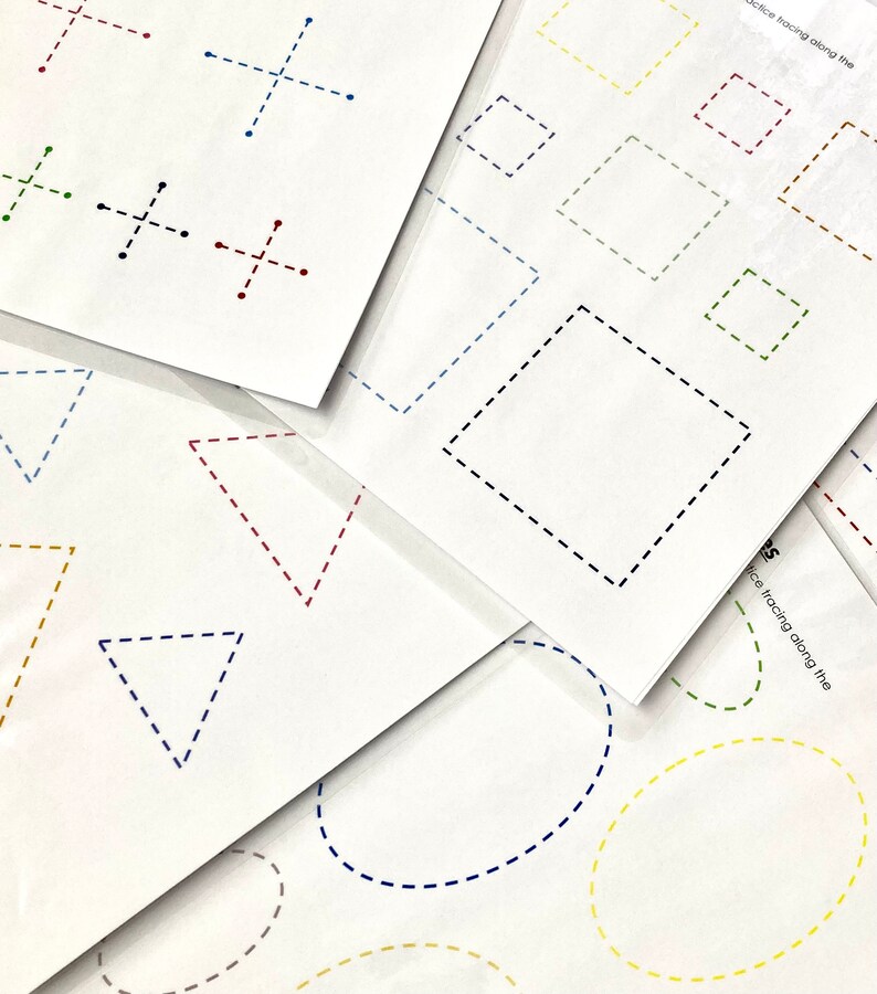 Prewriting Fine Motor Tracing Worksheets, Shape Tracing Sheet ...