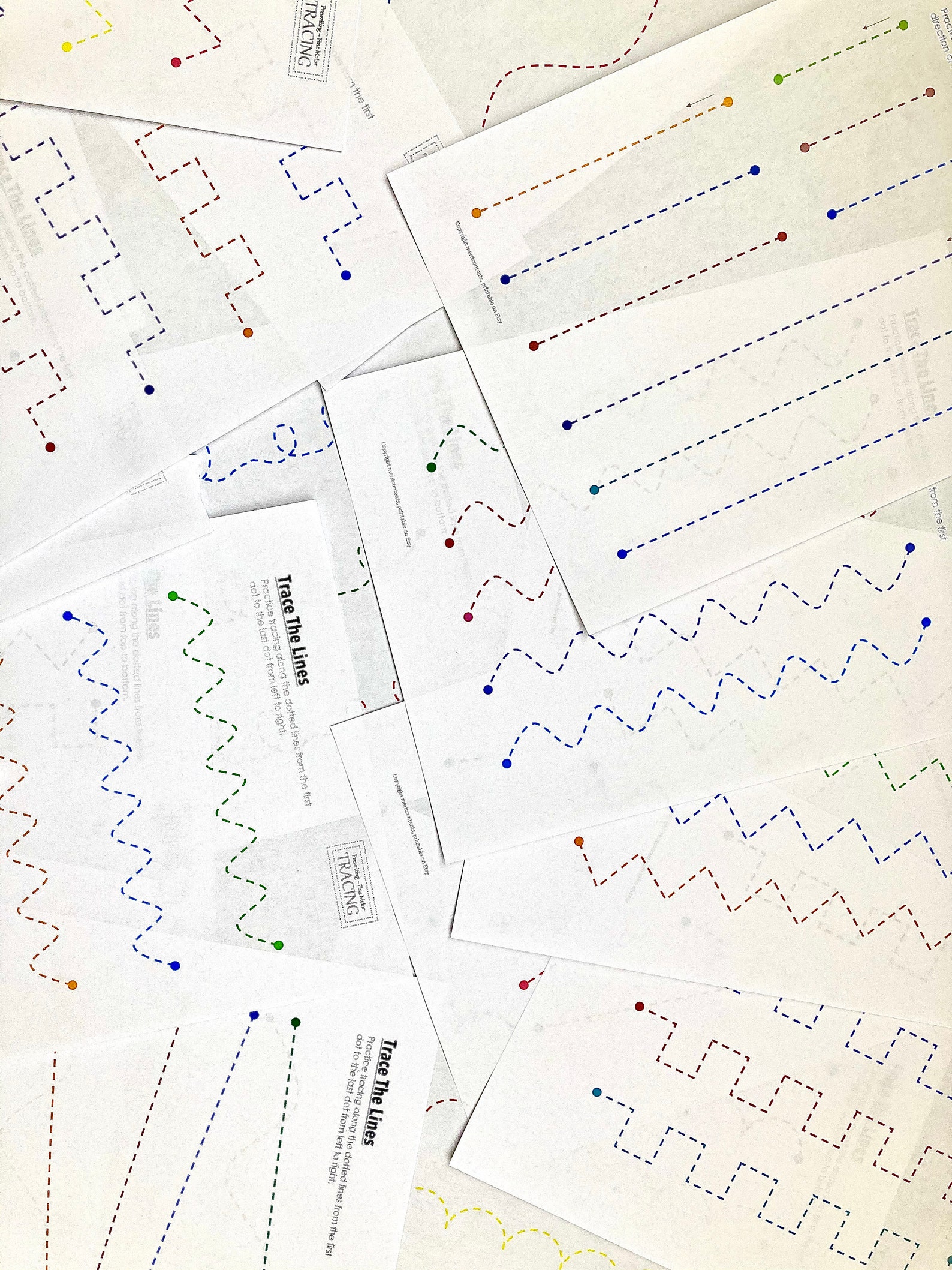 Prewriting Fine Motor Tracing Worksheets, Line Tracing Sheets ...