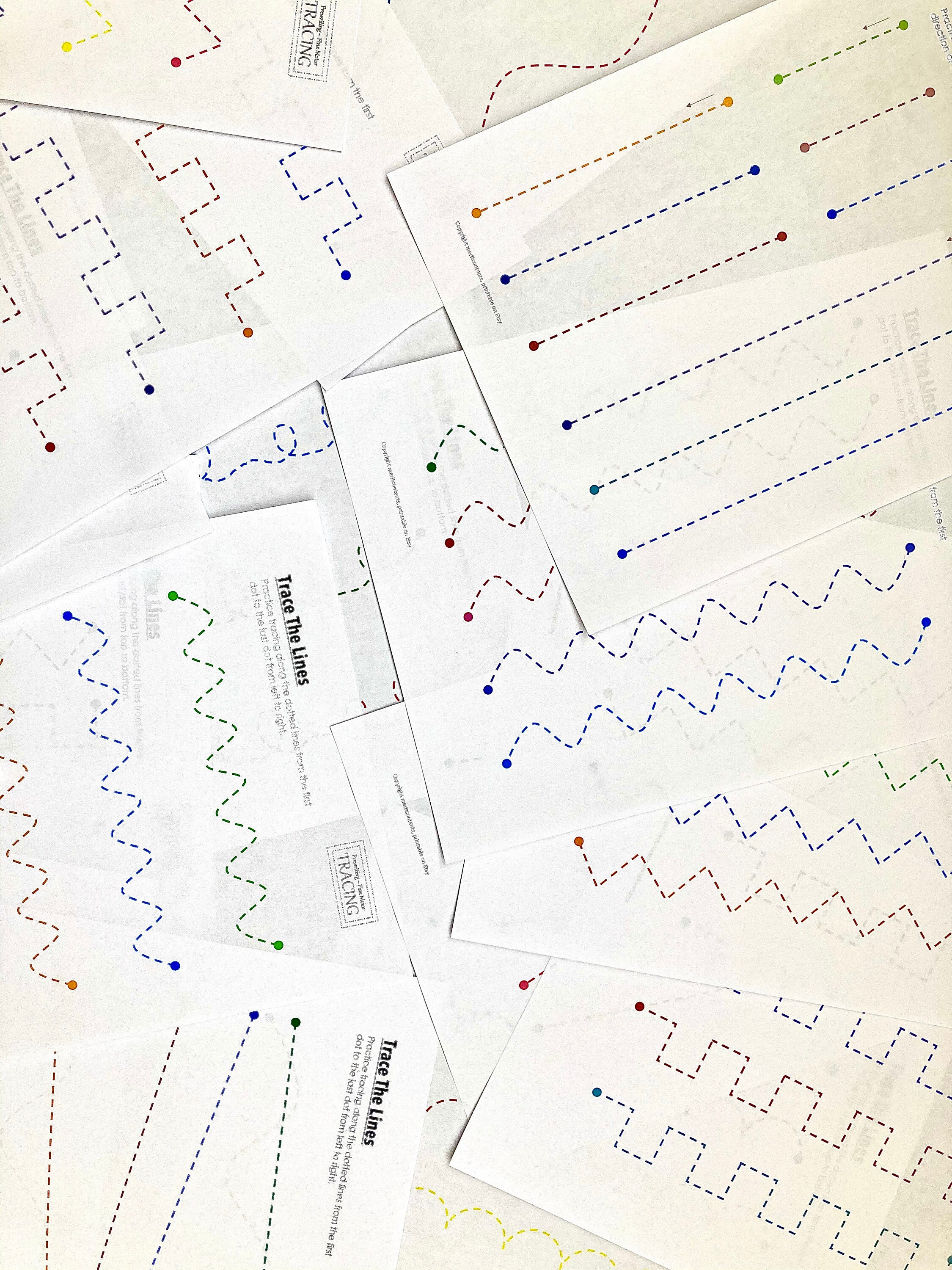 Prewriting Fine Motor Tracing Worksheets, Line Tracing Sheets ...