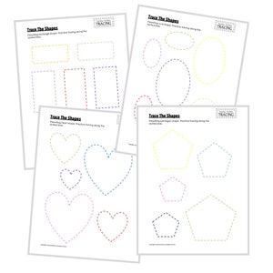 Prewriting Fine Motor Tracing Worksheets, Shape Tracing Sheet ...