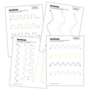 Prewriting Fine Motor Tracing Worksheets, Line Tracing Sheets ...