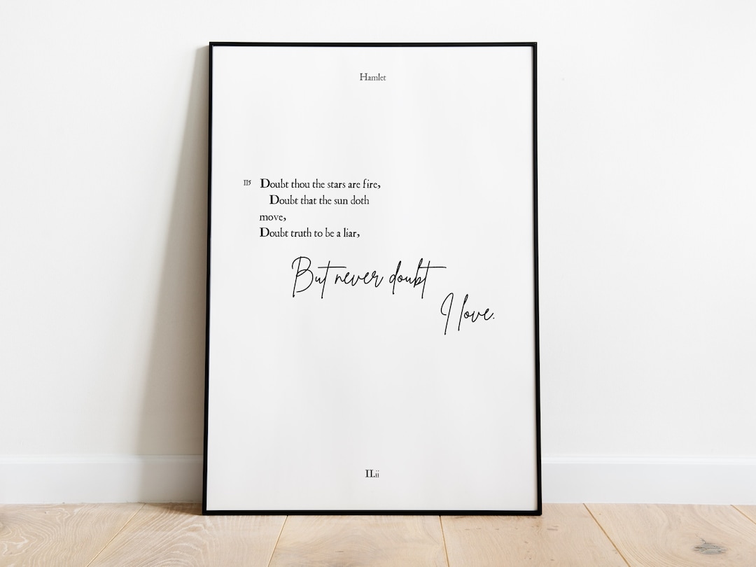 Hamlet Minimalist Quote Art | PRINTABLE Shakespeare Digital Download ...