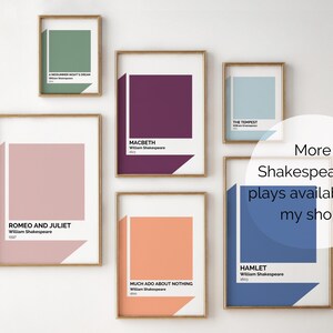 Julius Caesar Paint Chip Decor | PRINTABLE Shakespeare Color Palette ...