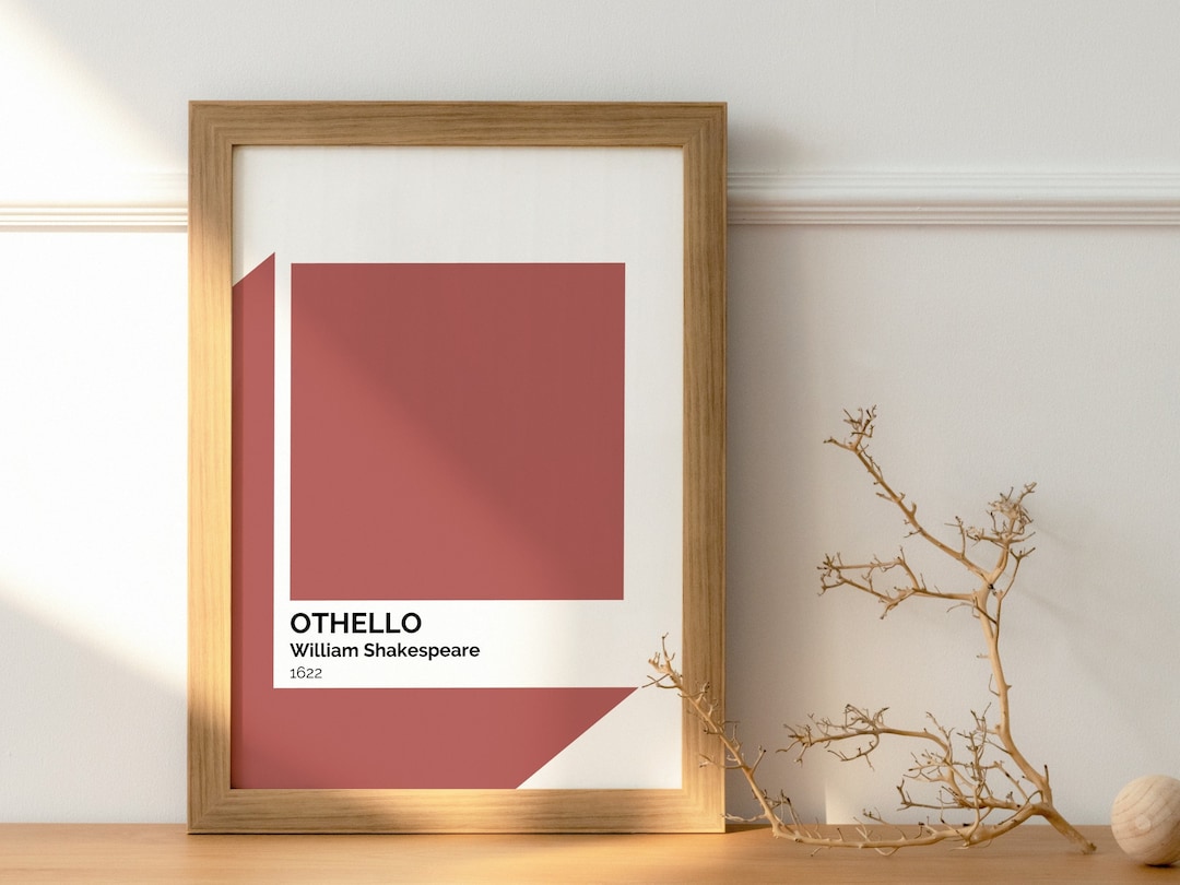 Othello Paint Chip Print | PRINTABLE William Shakespeare Color Palette ...