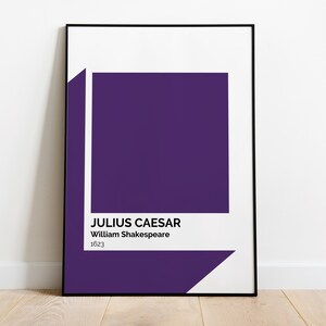 Julius Caesar Paint Chip Decor | PRINTABLE Shakespeare Color Palette ...