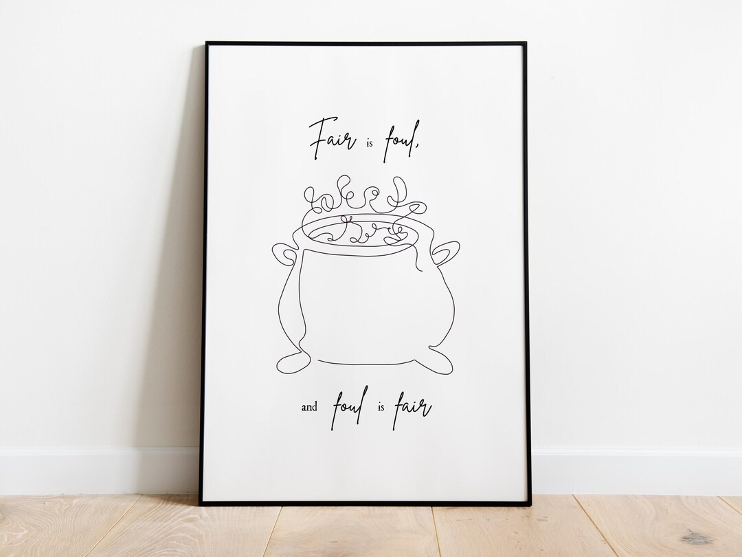 Weird Sisters Cauldron Single-line Drawing | PRINTABLE William ...