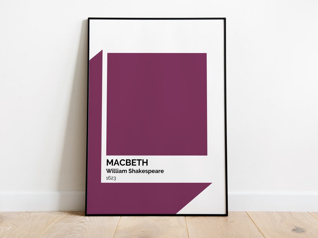 Macbeth Paint Chip Decor | PRINTABLE William Shakespeare Color Palette ...