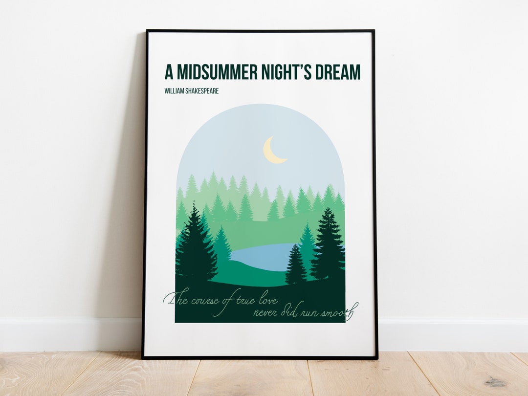 A Midsummer Night’s Dream Poster | William Shakespeare Graphic Print ...